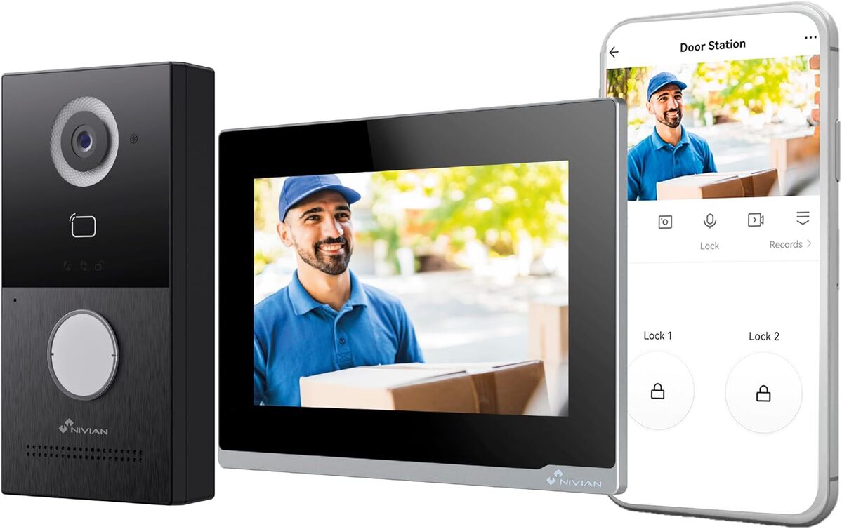Test de l'interphone vidéo Nivian WiFi Full HD : écran tactile 7" et ...